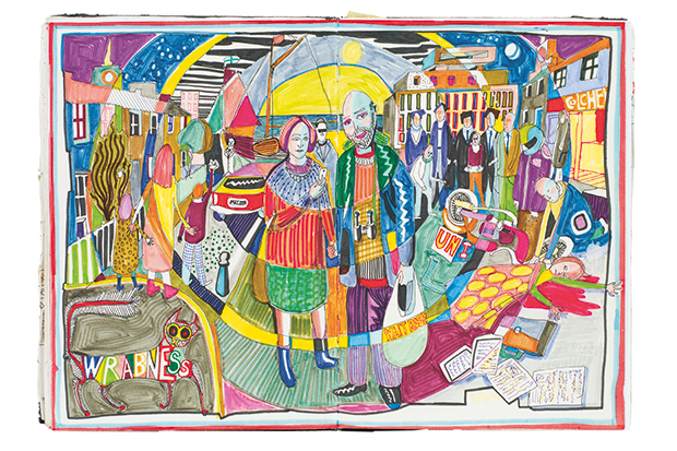 Self-portrait as Margaret Thatcher in a pink power-suit — by Grayson ...